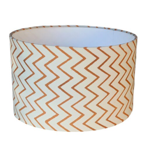 Block print lamp shades | Chevron Pattern | Drum shape