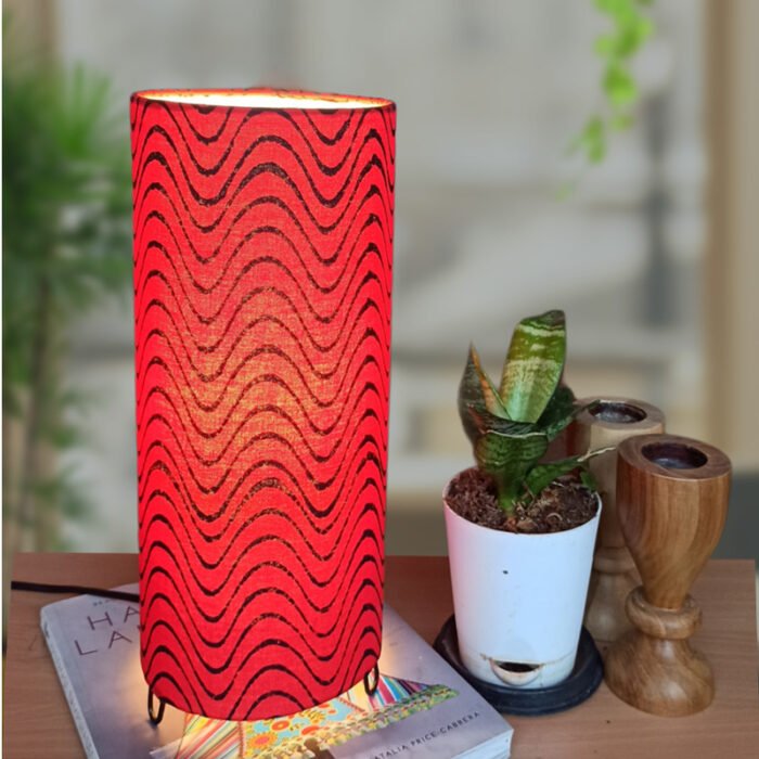 Dual Layer hanging lamp shade with beige textured fabric | Woodooz Home ...