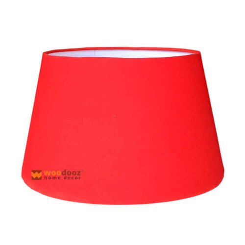 Red fabric tapered drum lamp shade (3 sizes) | Woodooz Home Decor®