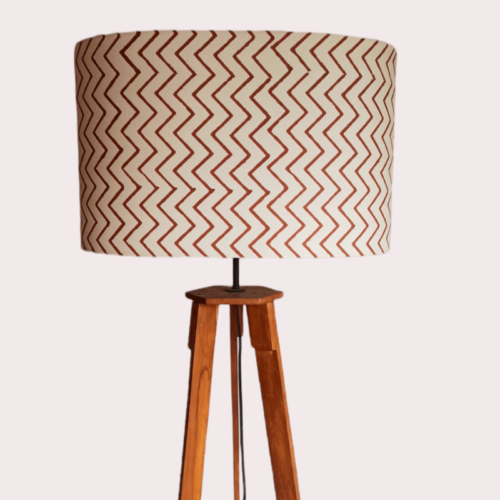 Oval shape lamp shade in block printed fabric | Buy online now