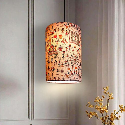 Warli Art Hanging Light | Ceiling pendant for bedrooms / dining rooms ...