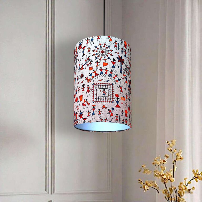 Warli Art Hanging Light | Ceiling pendant for bedrooms / dining rooms ...